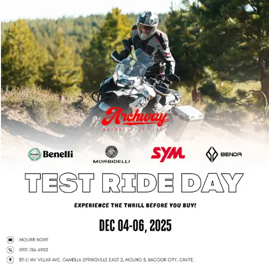 Archway Cavite Test Ride Day 2025 Event — RobiMoto